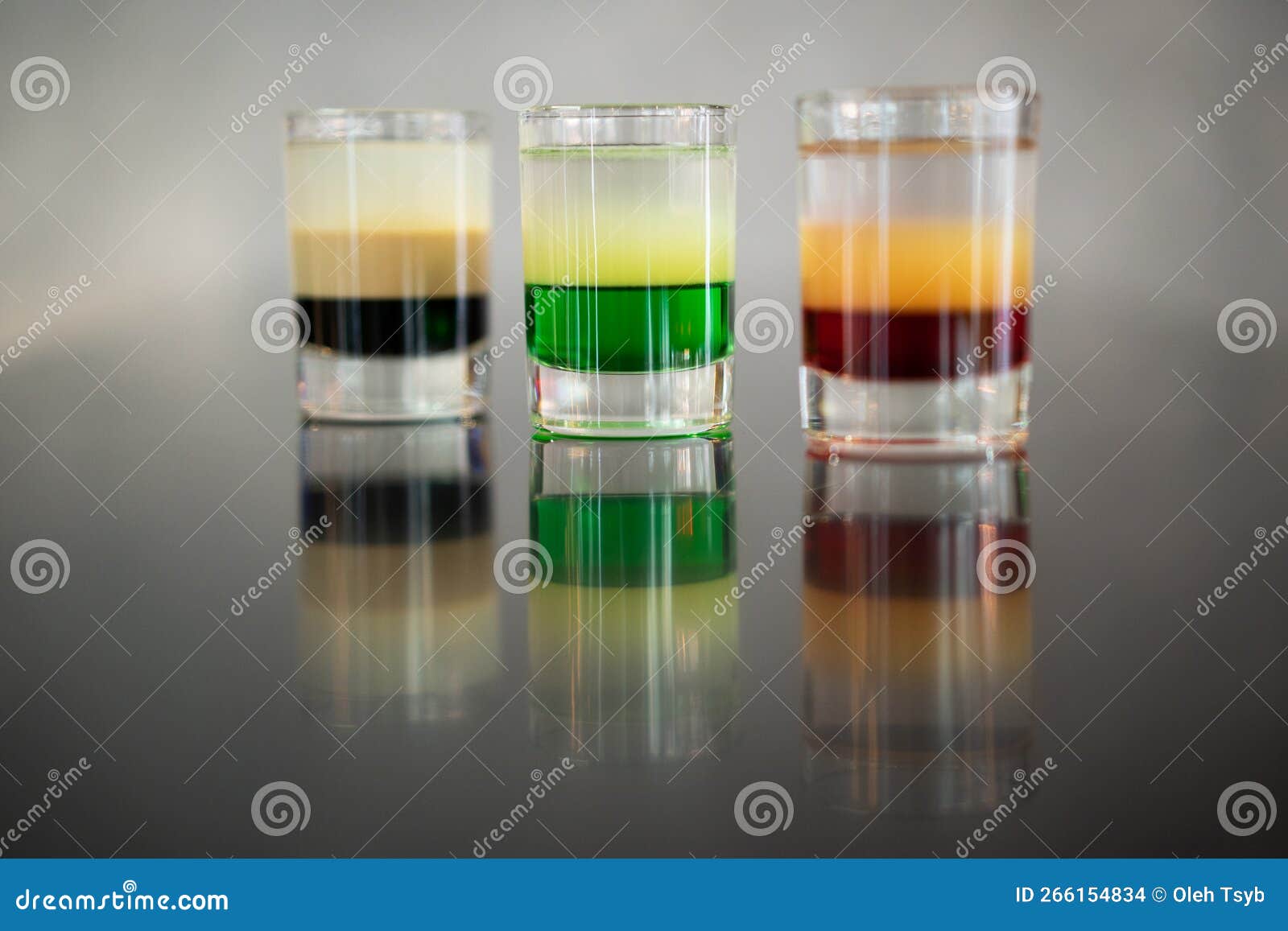 Alcoholic shots at the bar stock photo. Image of glassware - 266154834