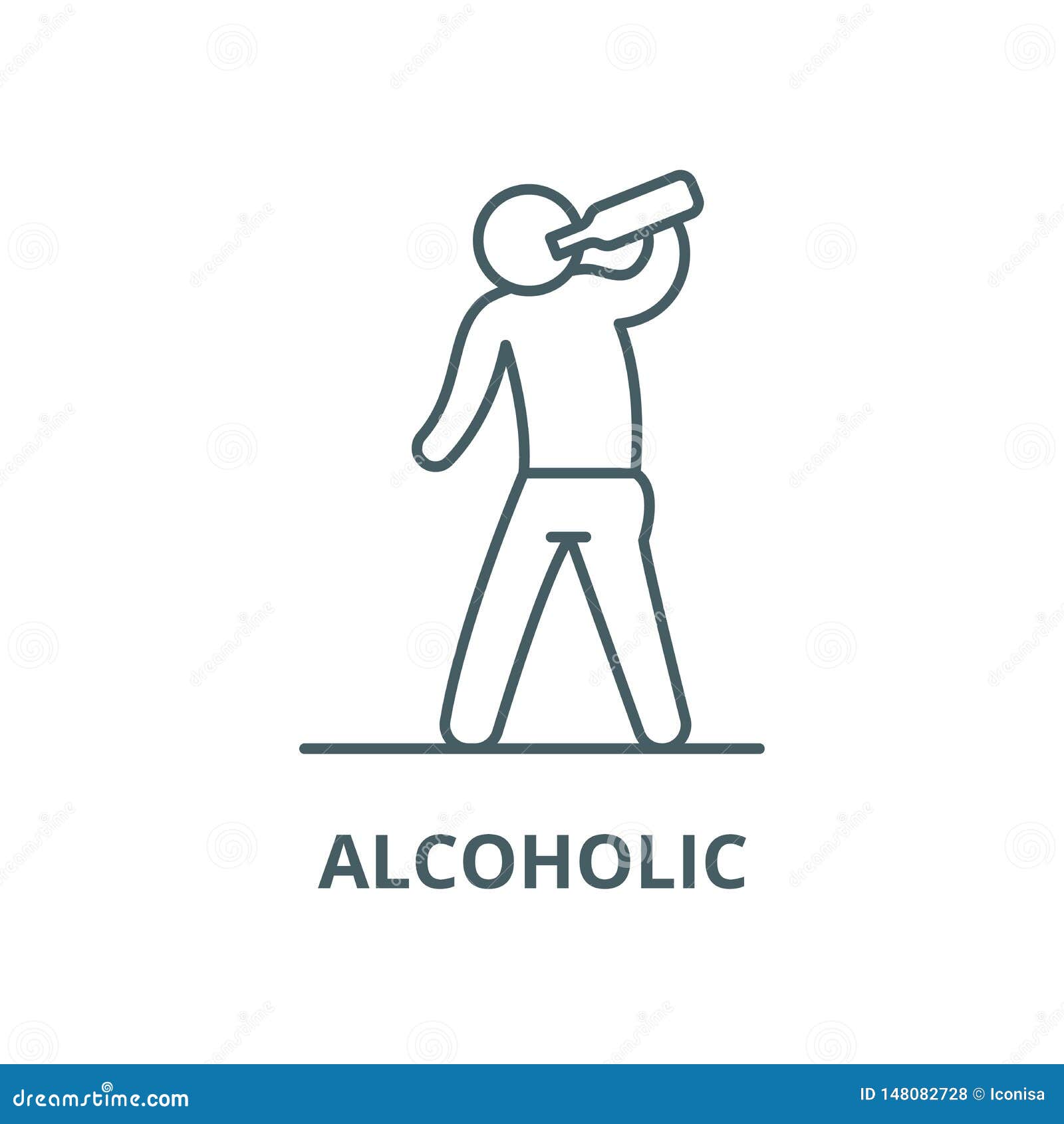 Alcoholic Vector Line Icon, Outline Concept, Linear Sign Stock Vector ...