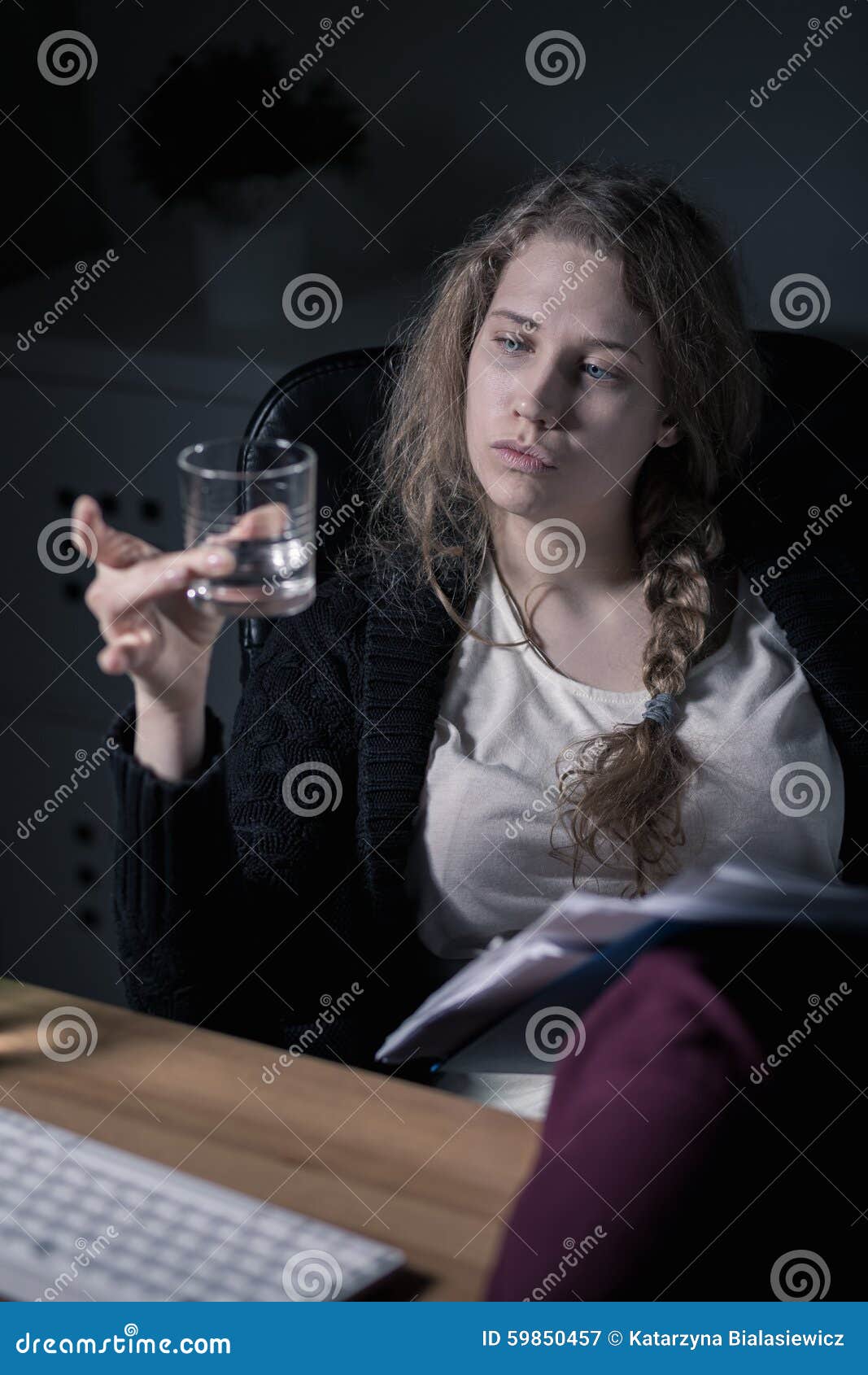 Alcoholic with vodka stock image. Image of abandoned - 59850457