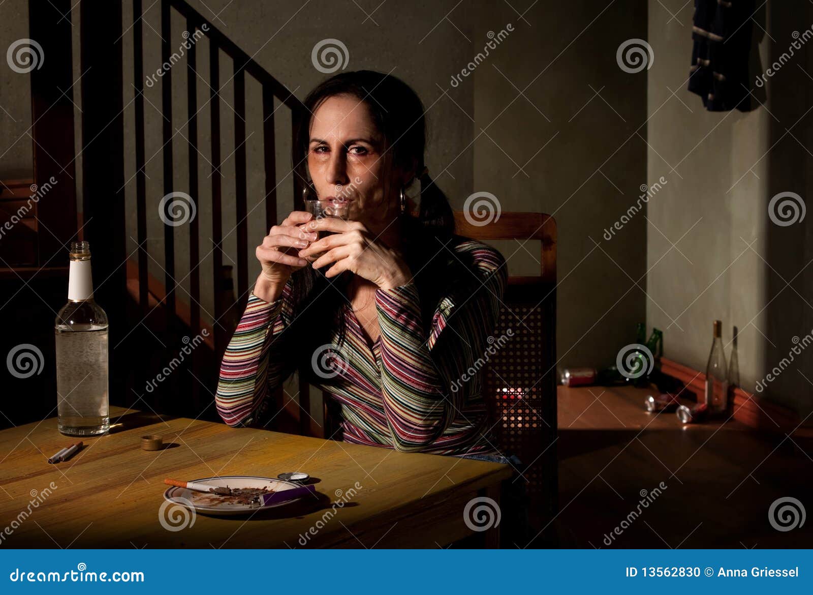 Alcoholic woman stock photo. Image of drink, despair - 13562830