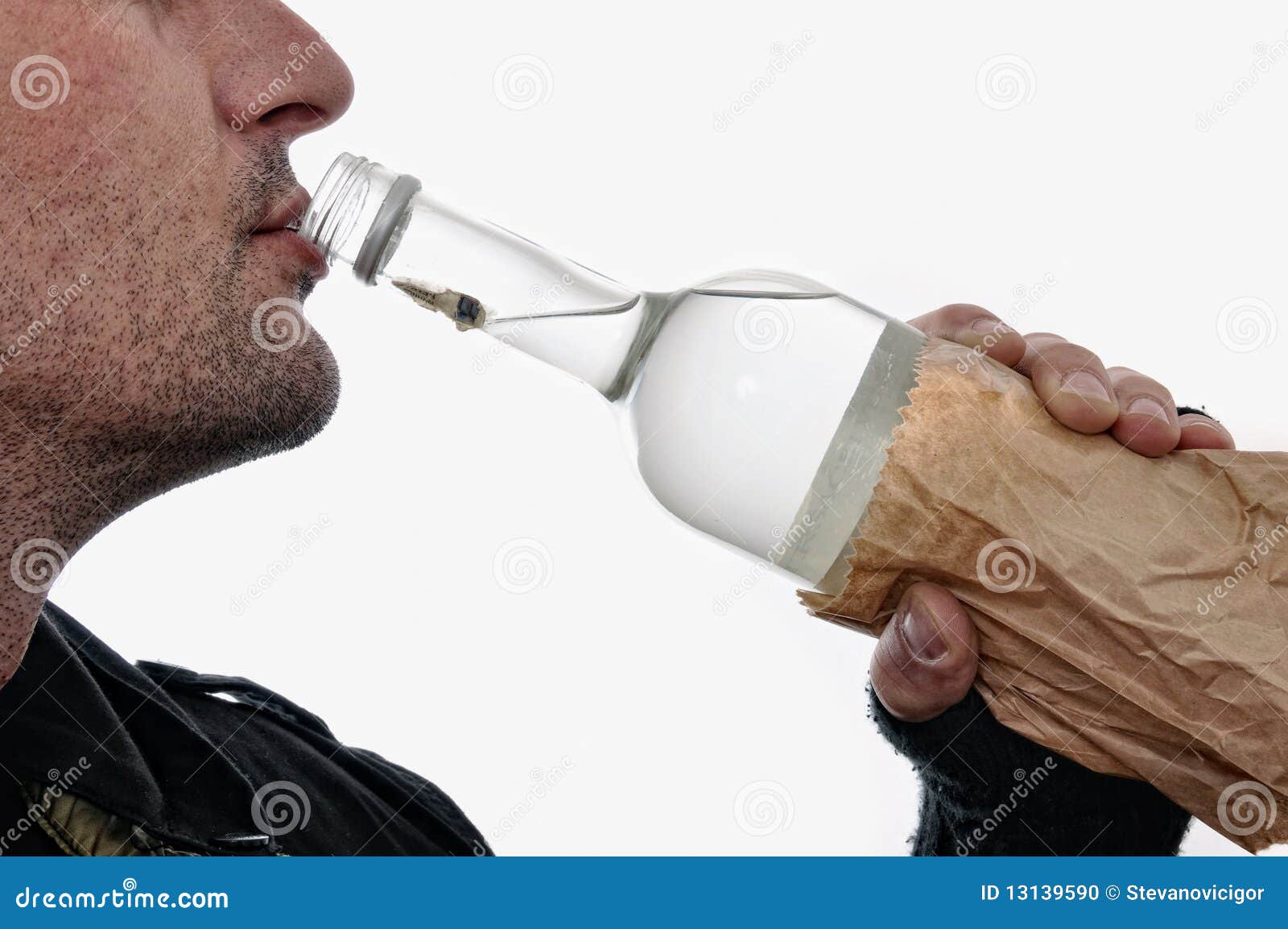 Alcoholism stock photo. Image of dipsomania, dejection - 13139590