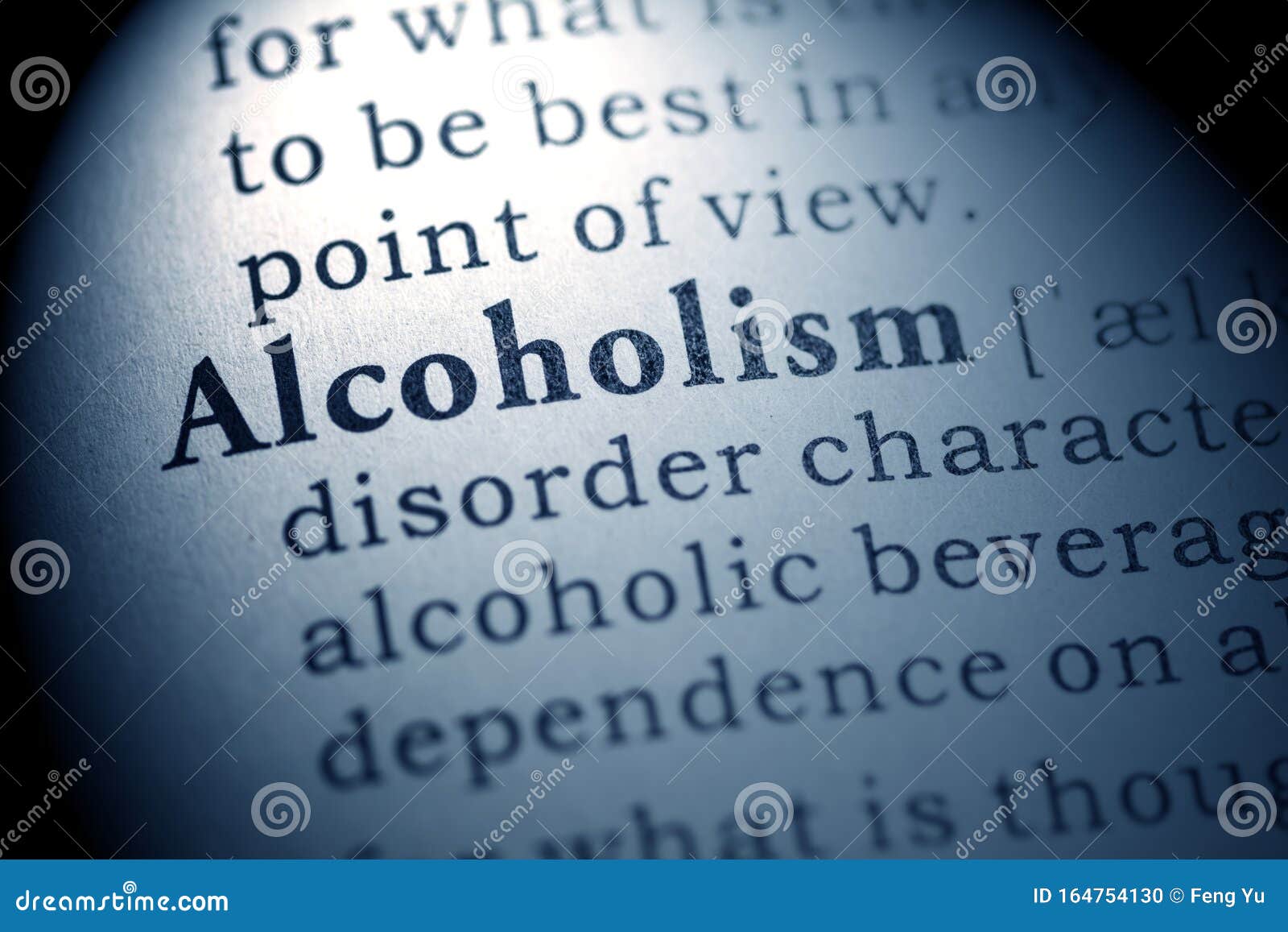 Definition of the Word Alcoholism Stock Photo - Image of text, medicine ...