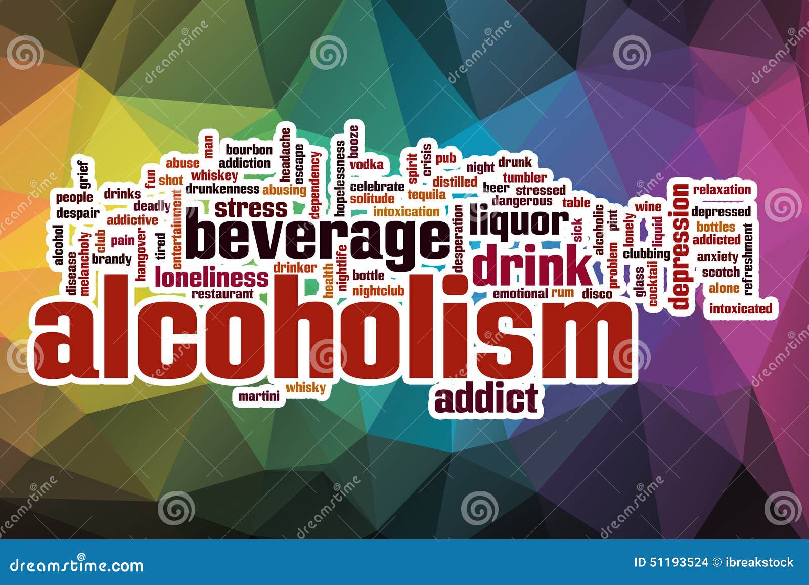 Alcoholism Word Cloud with Abstract Background Stock Illustration ...
