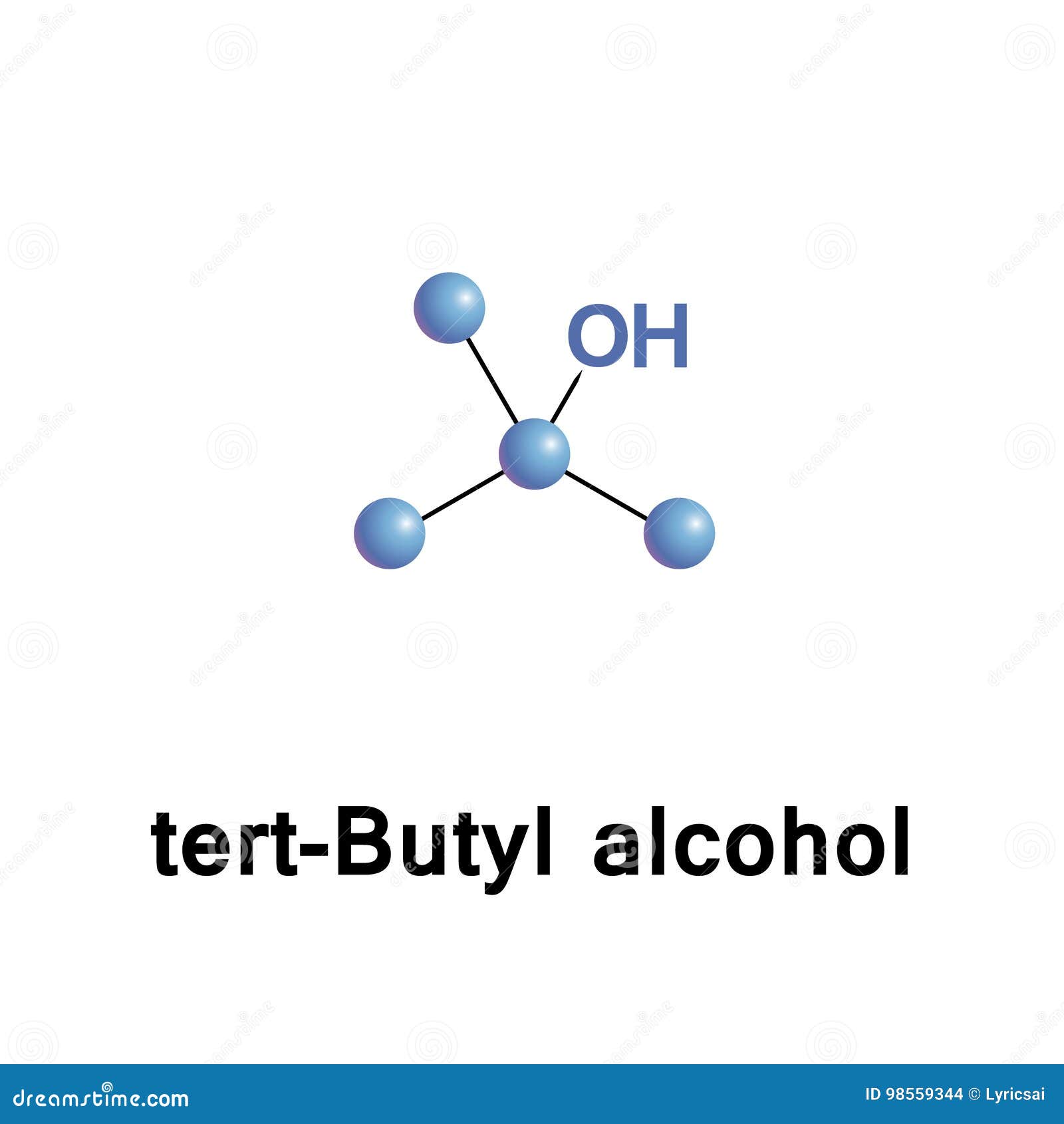 Alcool butilico di Tert illustrazione vettoriale. Illustrazione di ...
