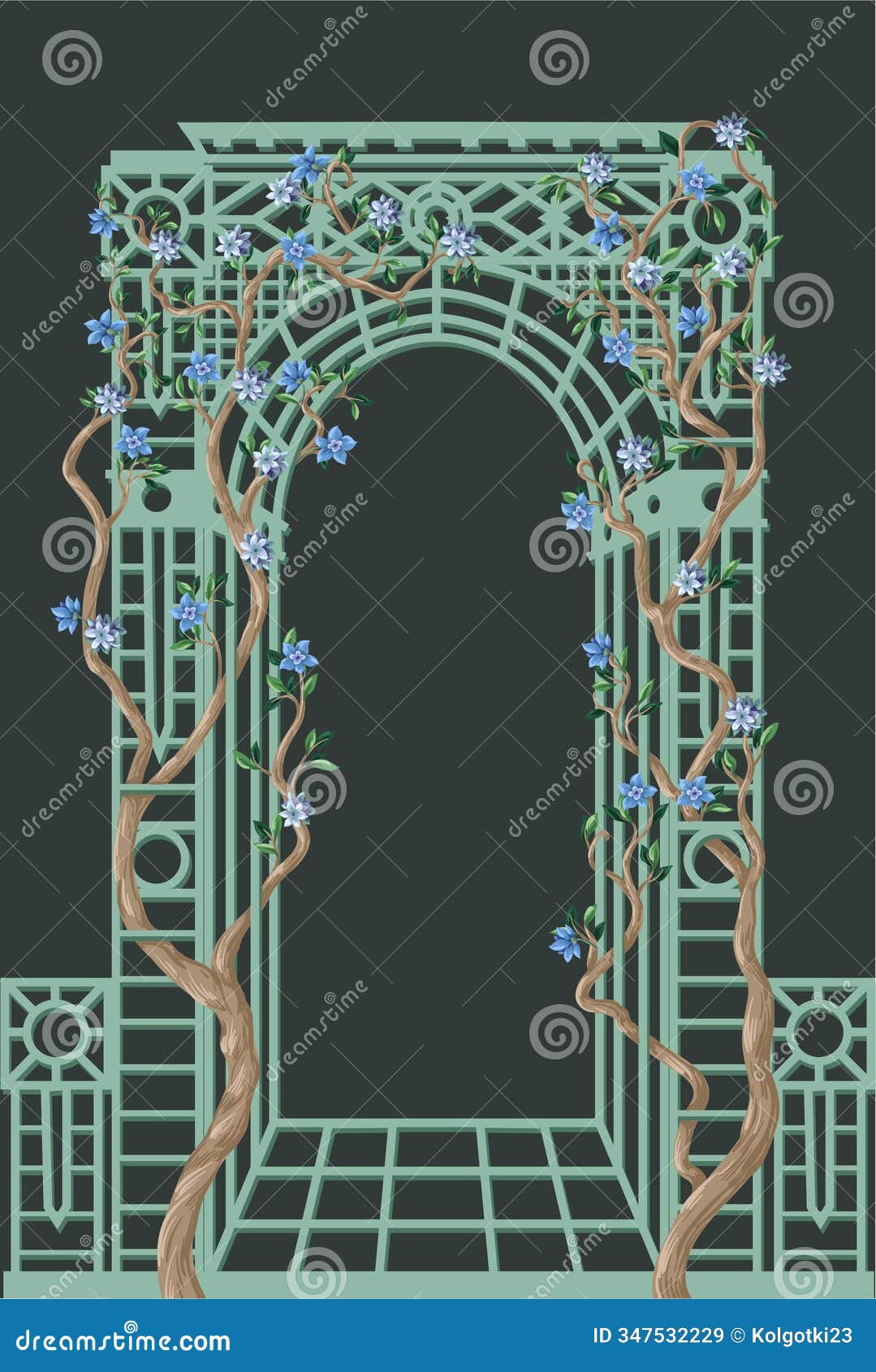 Alcove In Chinoiserie Style Isolated. Vector. | CartoonDealer.com ...