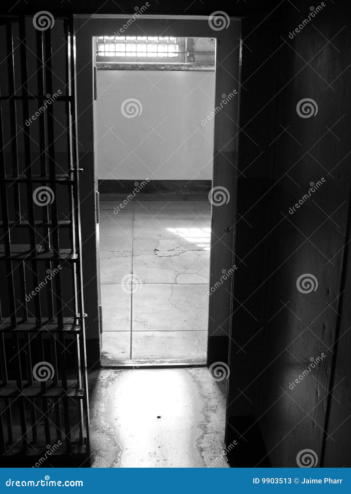 Alctraz prison cell door stock image. Image of black, door - 9903513