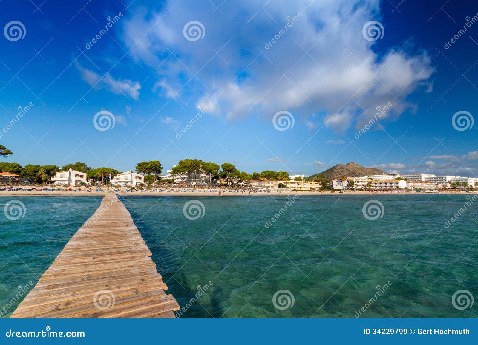 Alcudia Beach stock image. Image of sand, recreational - 34229799