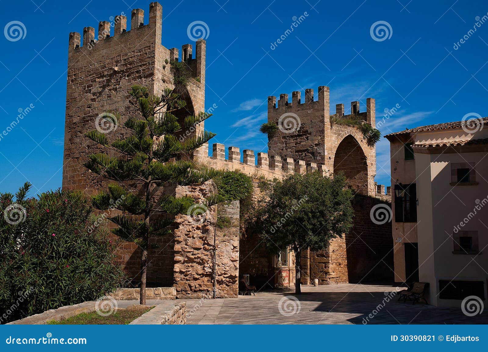 Alcudia City Wall Gate stock image. Image of alcudia - 30390821
