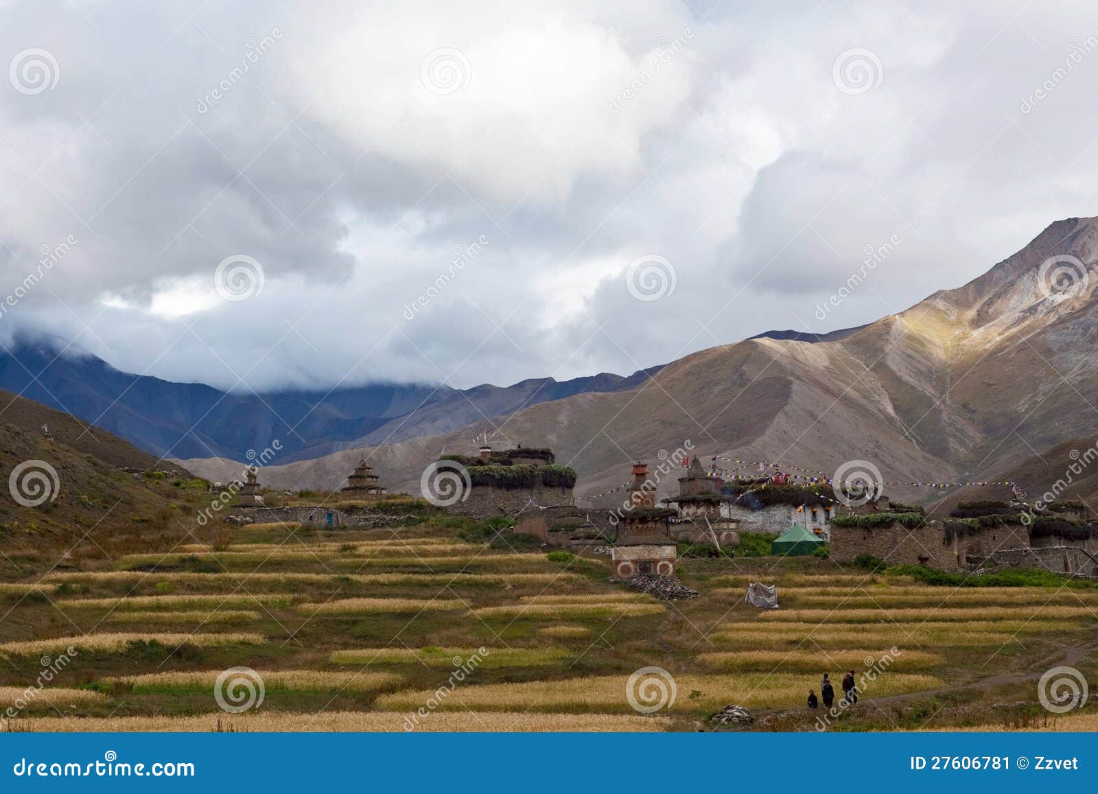 Aldea En Dolpo, Nepal De Dho Tarap Imagen de archivo - Imagen de ...