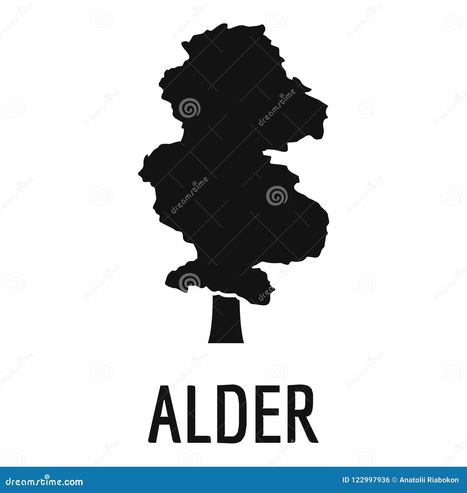 Alder Tree Icon, Simple Black Style Stock Illustration - Illustration ... Alder Tree Icon, Simple Black Style Stock Illustration - Illustration ...