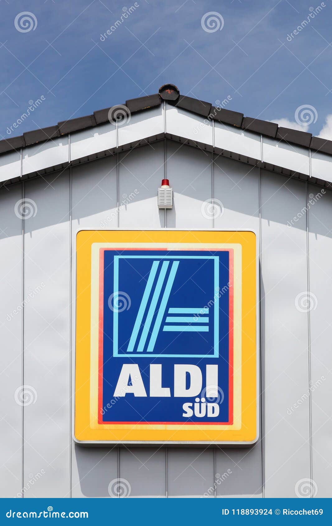 Aldi-Logo auf einer Wand redaktionelles stockbild. Bild von architektur ...