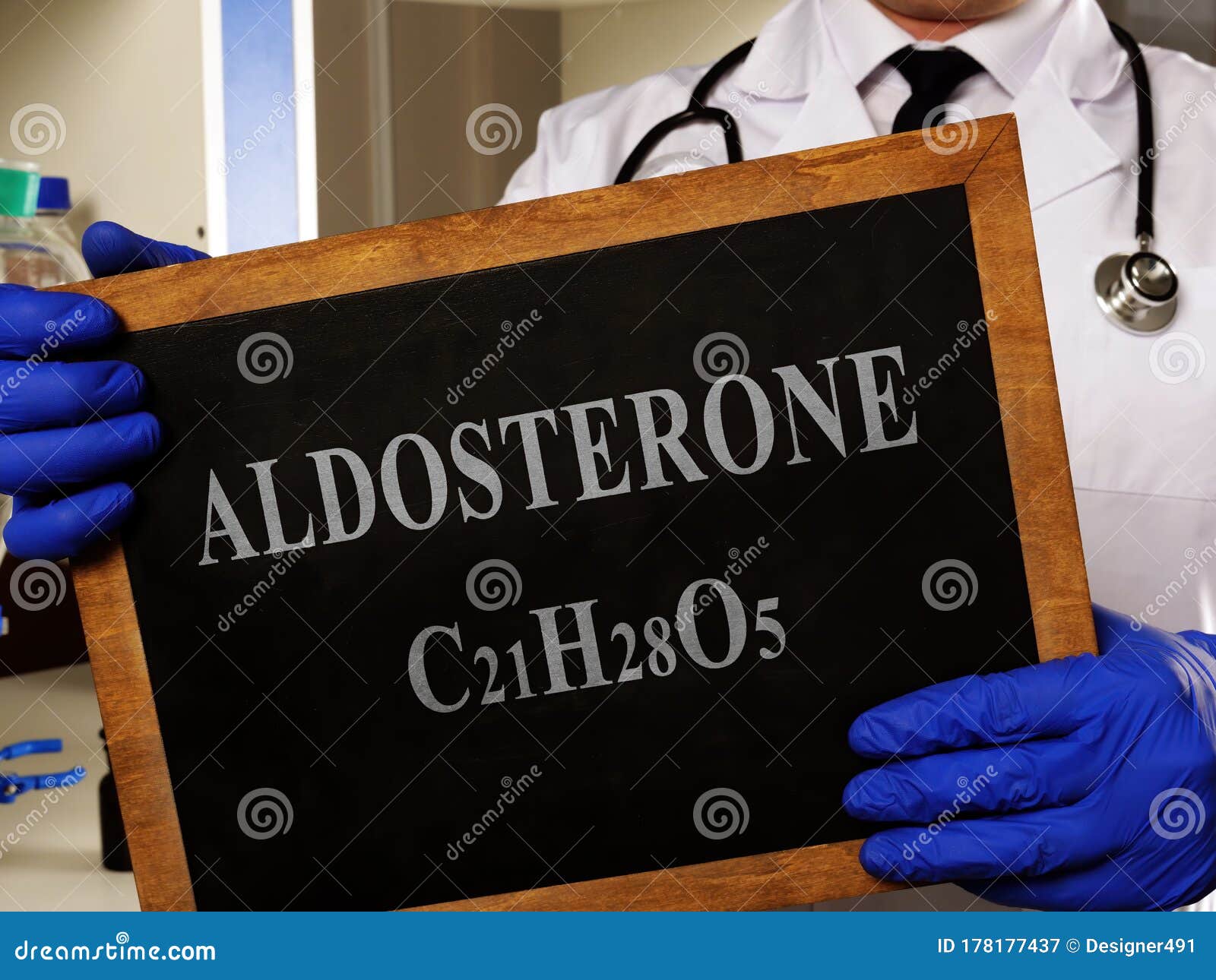 Aldosterone Hormone with Formula on the Blackboard Stock Image - Image ...