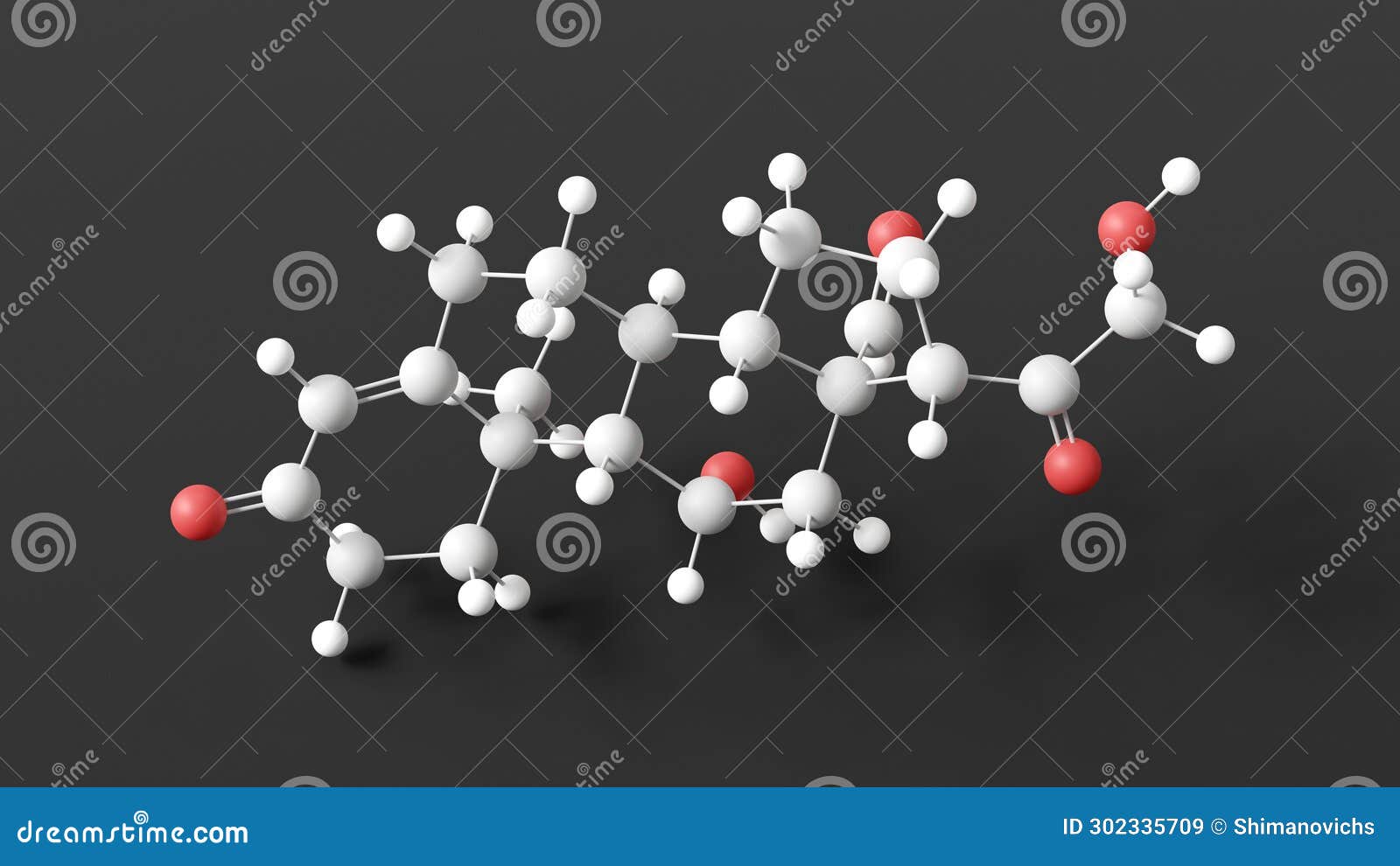 Aldosterone Molecular Structure, Steroid Hormone, Ball and Stick 3d ...
