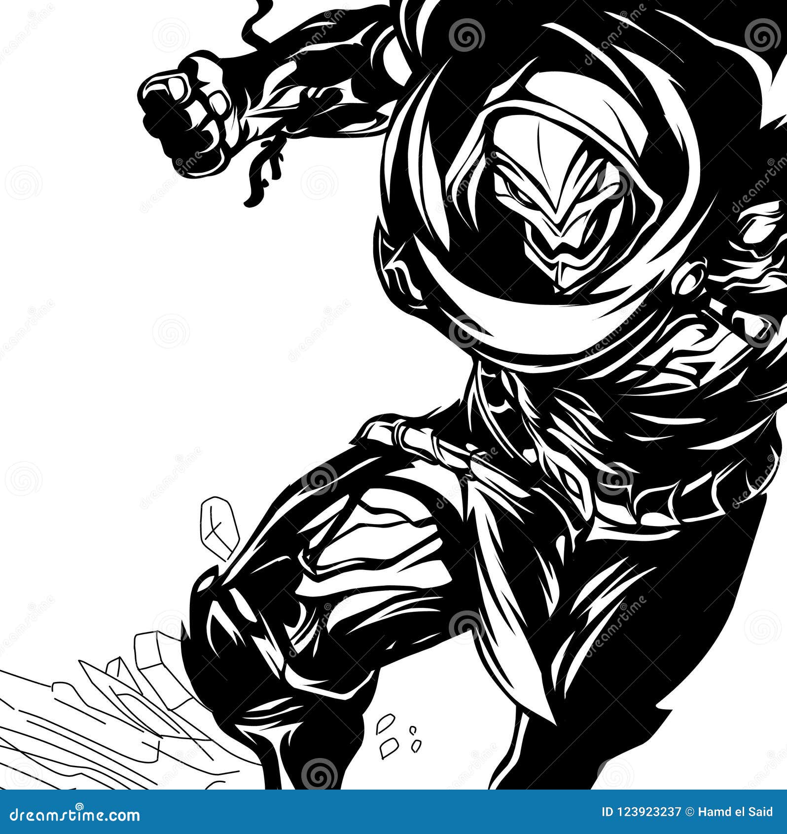 Aldous Mobile Legends Line Art Stock de ilustración - Ilustración de ...