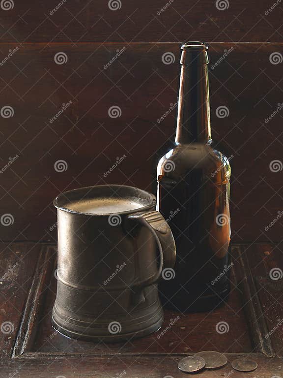 Ale stock image. Image of pint, coins, money, bottle, beer - 760145
