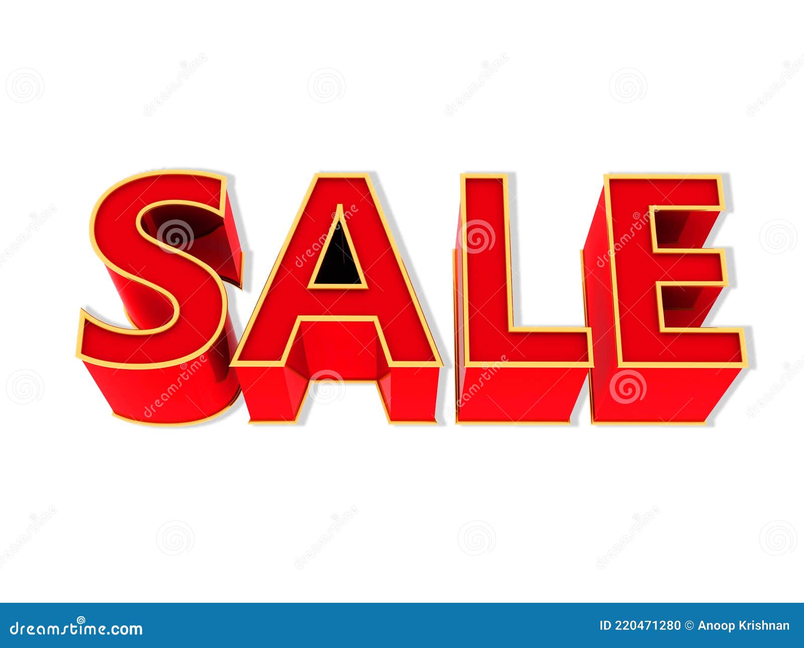 Sale Red Text 3D Illustration Stock Illustration - Illustration of ...