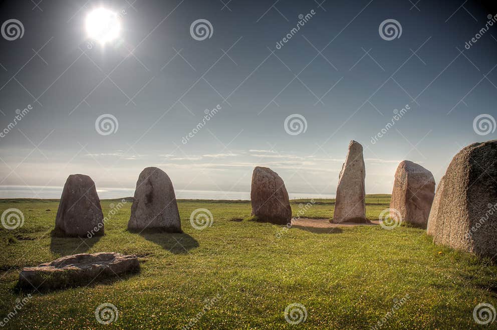 Ale s stones (Ales Stenar) stock photo. Image of megalithic - 5751006