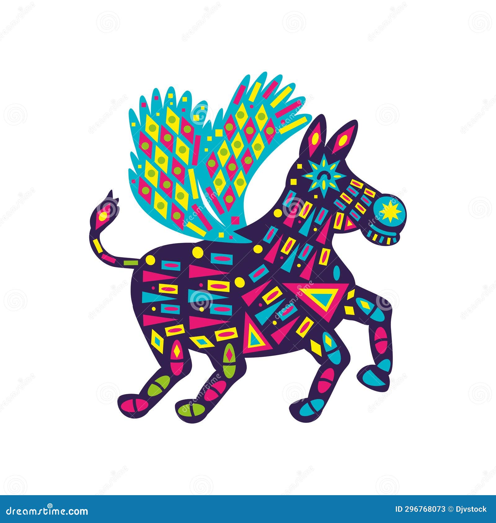 Alebrijes Mexican Tradition Stock Illustration - Illustration of ...