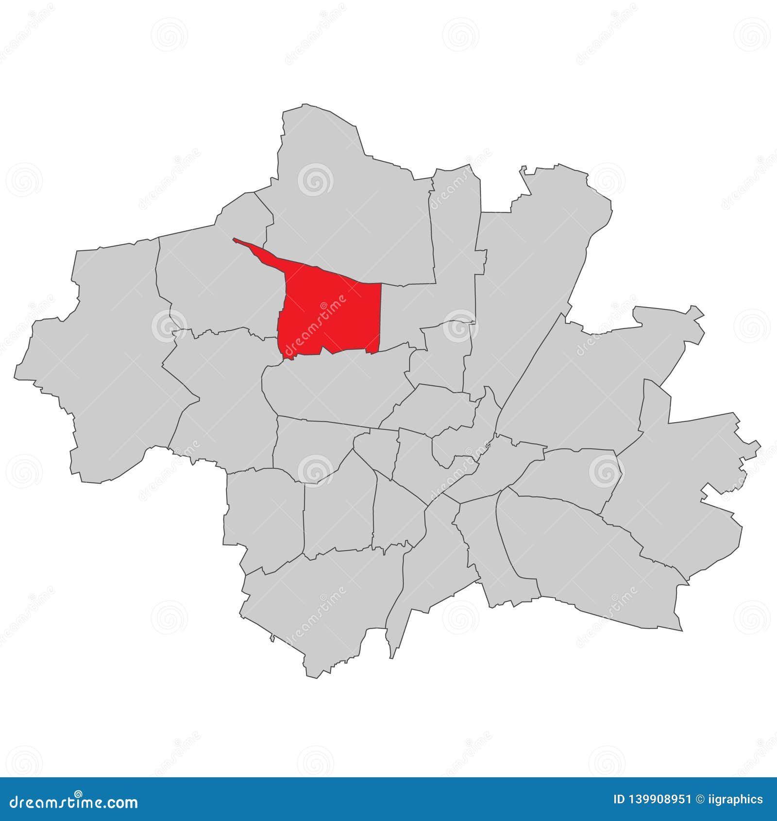 Alemania - Mapa De Munich - Alto Detallado Stock de ilustración ...