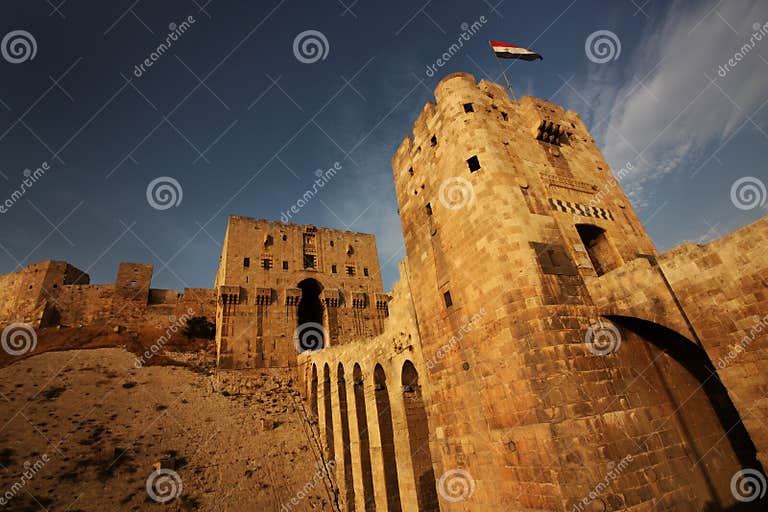 Aleppo Castle in Syria stock image. Image of castle, king - 16676511