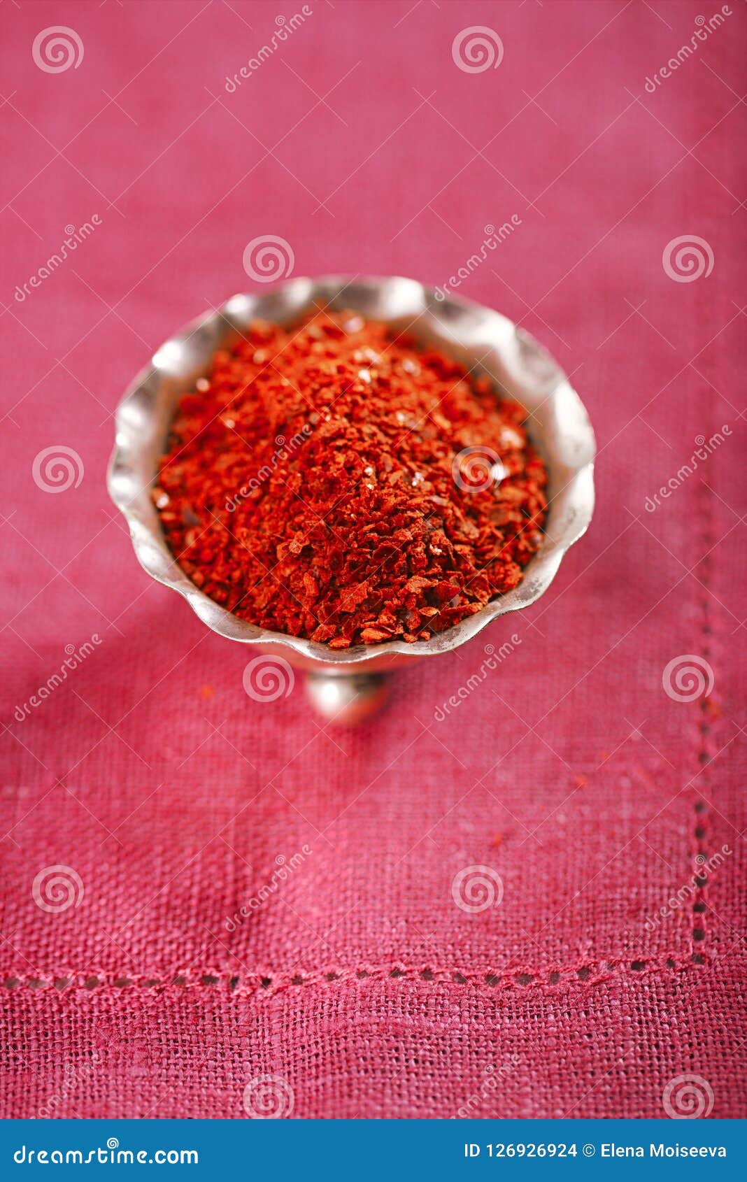Aleppo Pepper Mild Chilli Flakes Stock Photo - Image of food, closeup ...