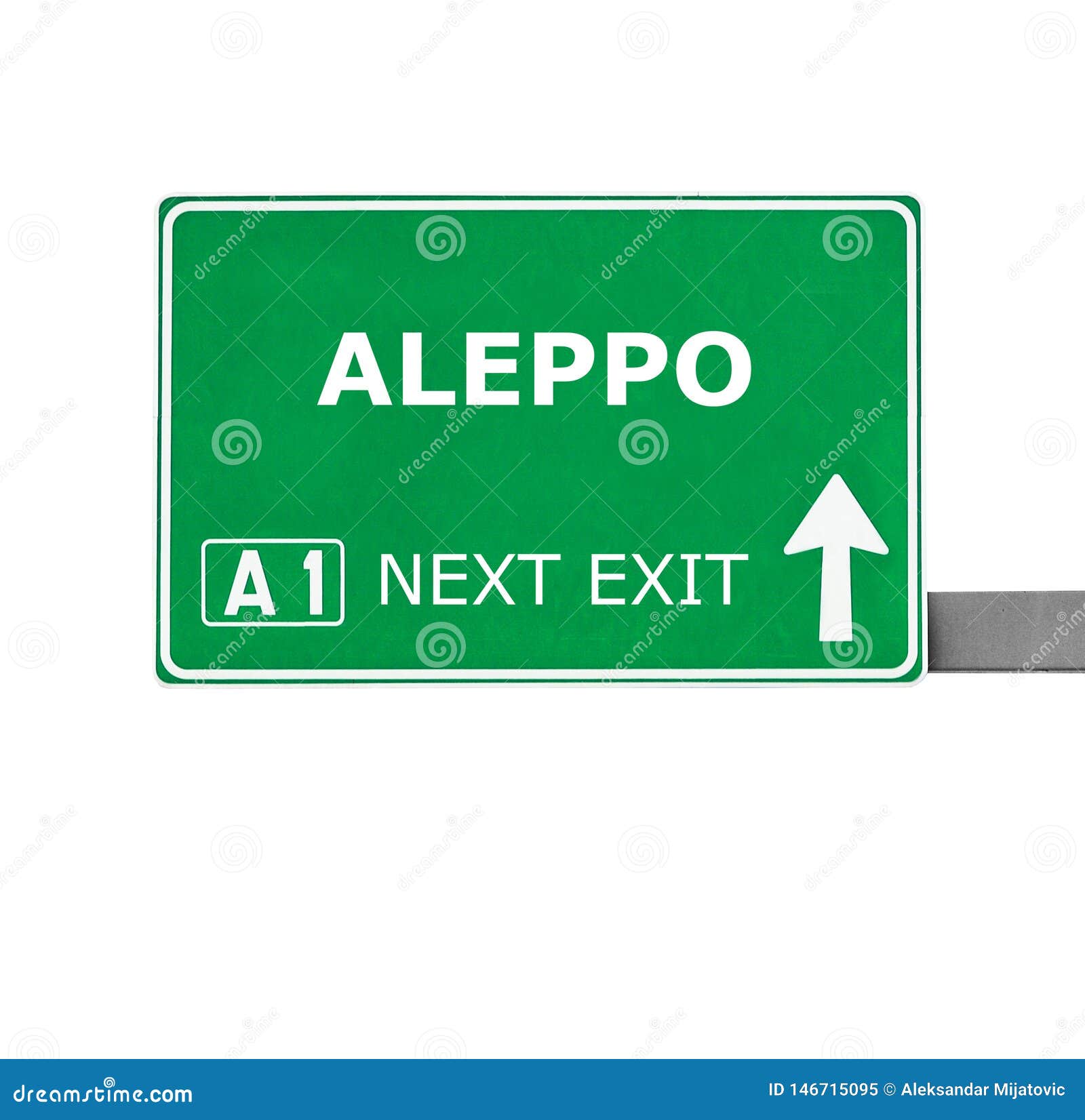 ALEPPO Road Sign Isolated on White Stock Image - Image of path, board ...