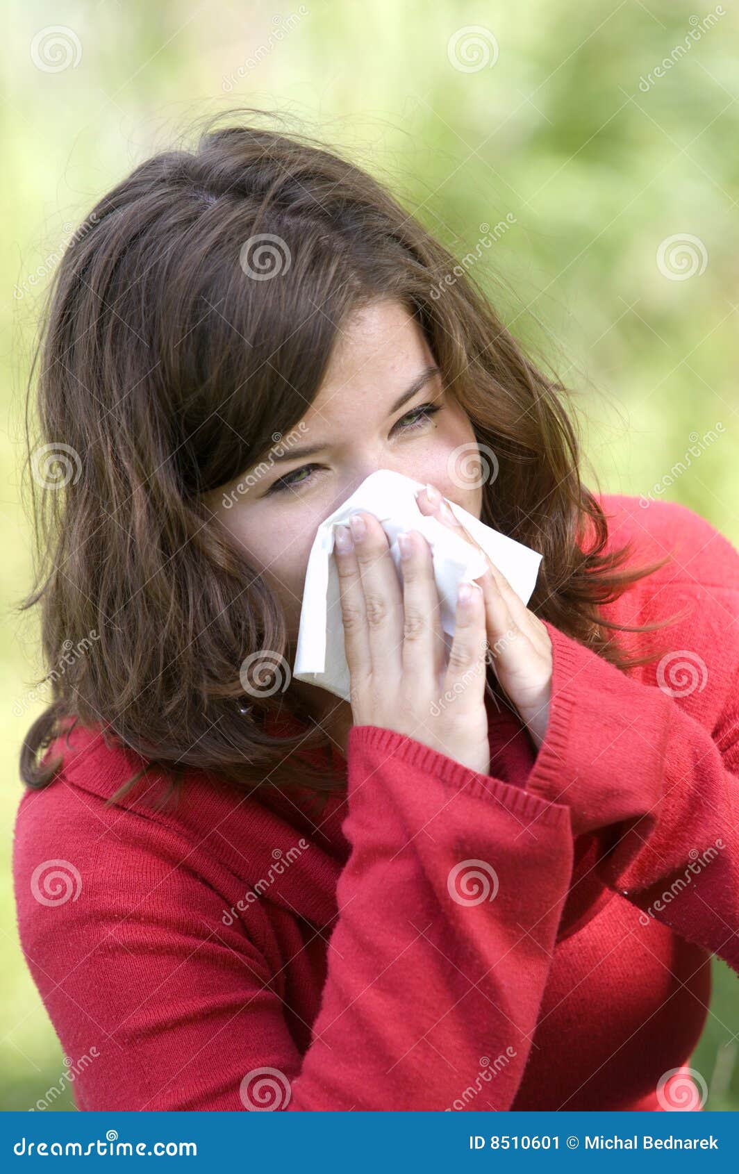 Alergic sneezeing stock image. Image of allergy, portrait - 8510601