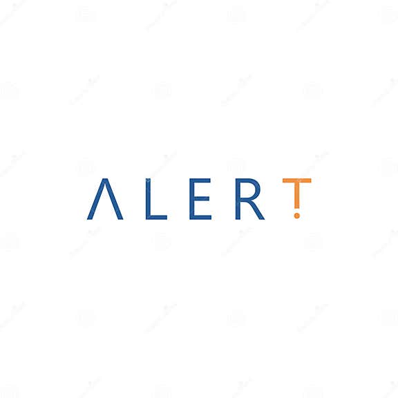 Alert Word Logo, Wordmark Logo, Alert Icon Stock Vector - Illustration ...