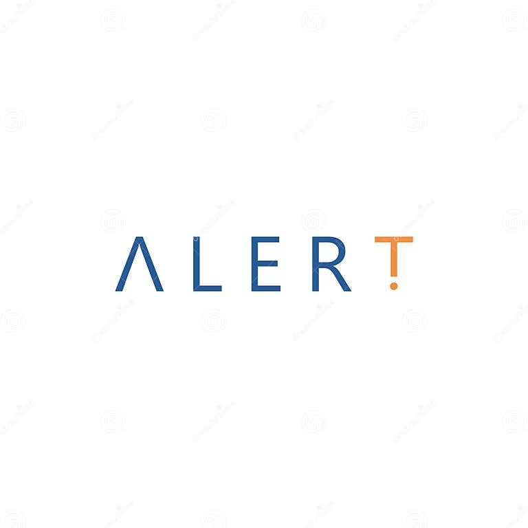 Alert Word Logo, Wordmark Logo, Alert Icon Stock Vector - Illustration ...