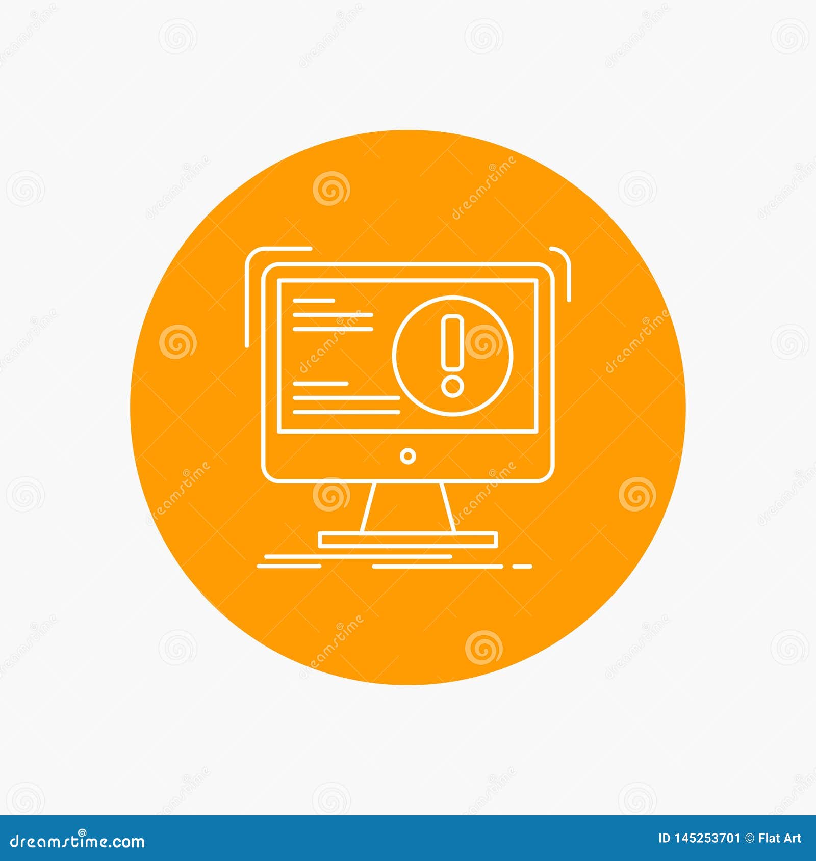 Alert, Antivirus, Attack, Computer, Virus White Line Icon in Circle ...