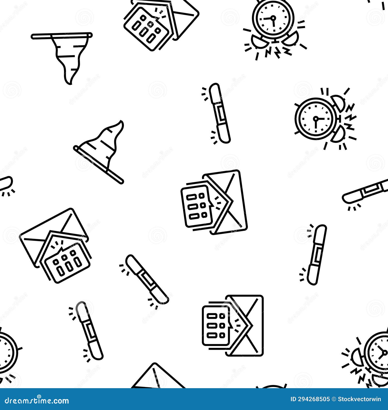 Alert Attention Signal Caution Vector Seamless Pattern Stock Vector ...