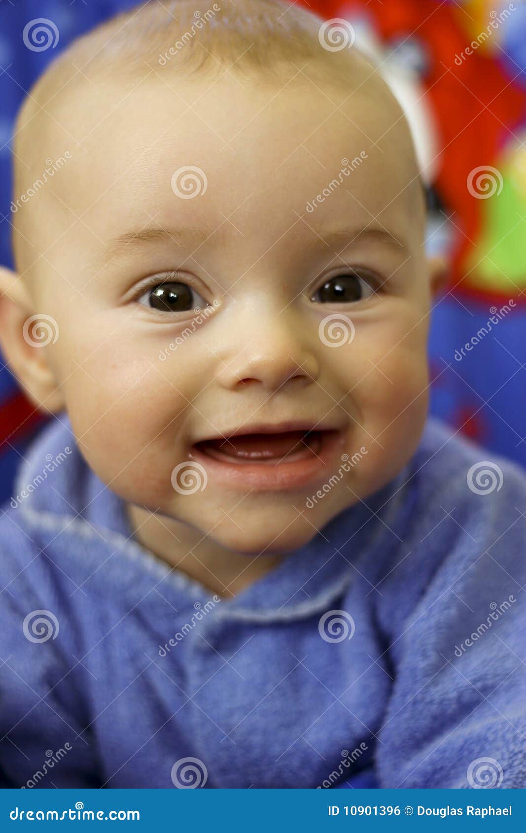 Alert Baby Looking at Camera Stock Photo - Image of chair, staring ...
