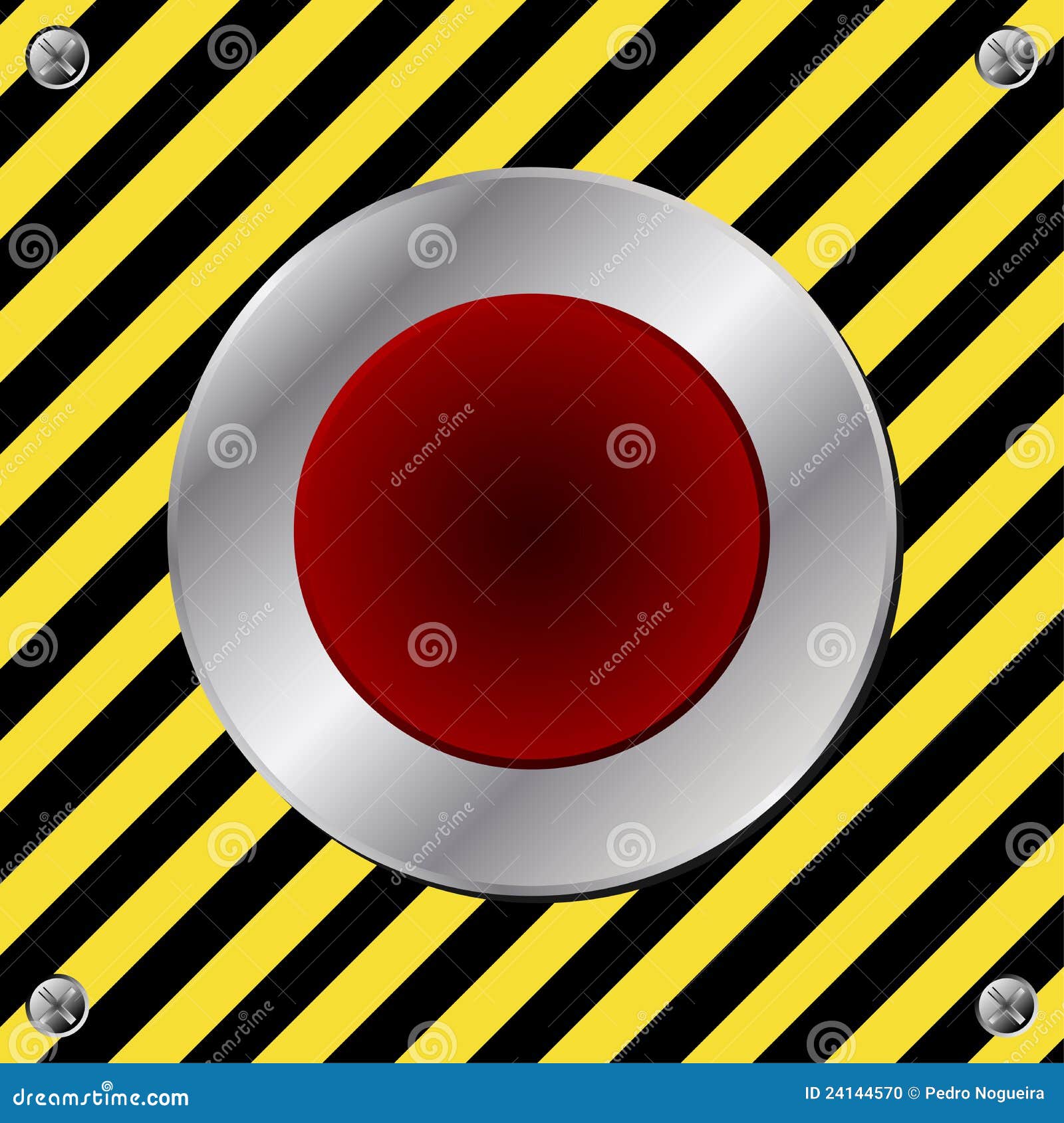 Alert button stock vector. Illustration of attention - 24144570