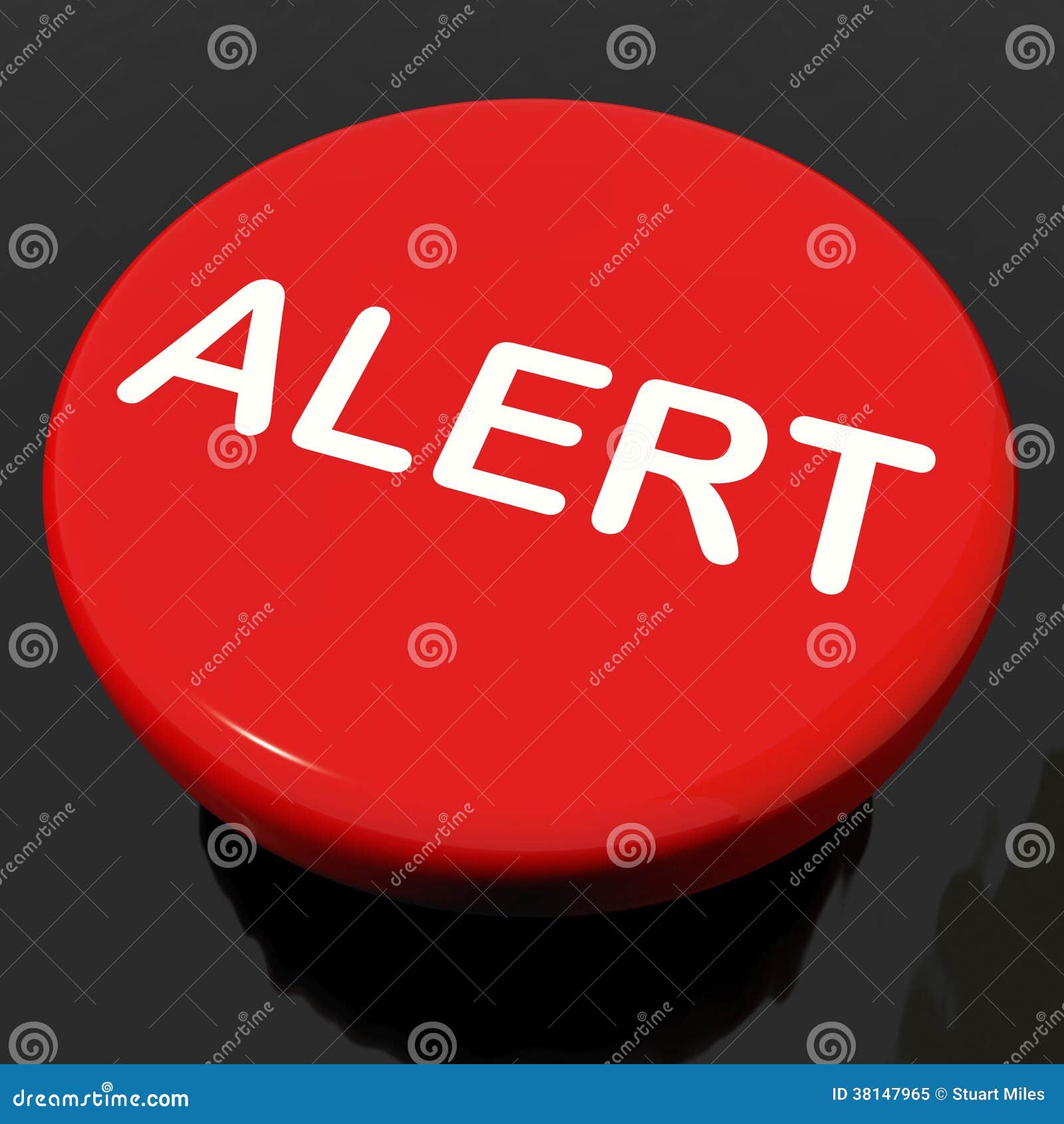Alert Button Shows Danger Warning or Beware Stock Illustration ...