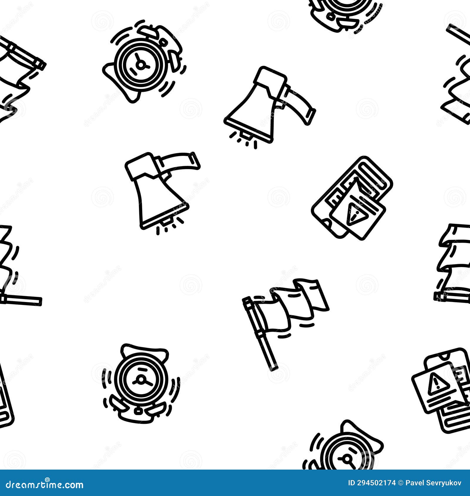 Alert Caution Error Danger Vector Seamless Pattern Stock Vector ...