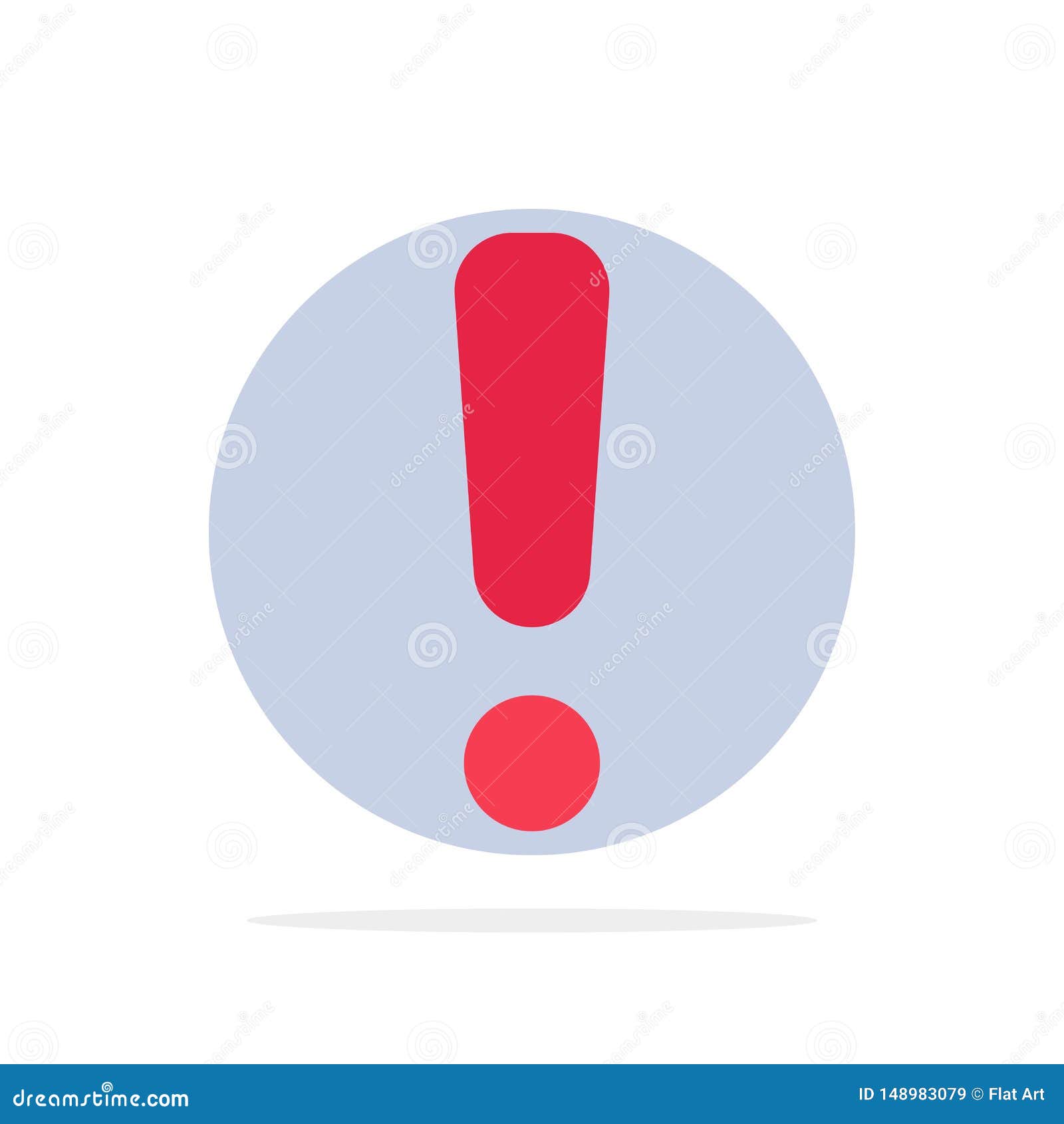 Alert, Danger, Warning, Sign Abstract Circle Background Flat Color Icon Stock Vector ...