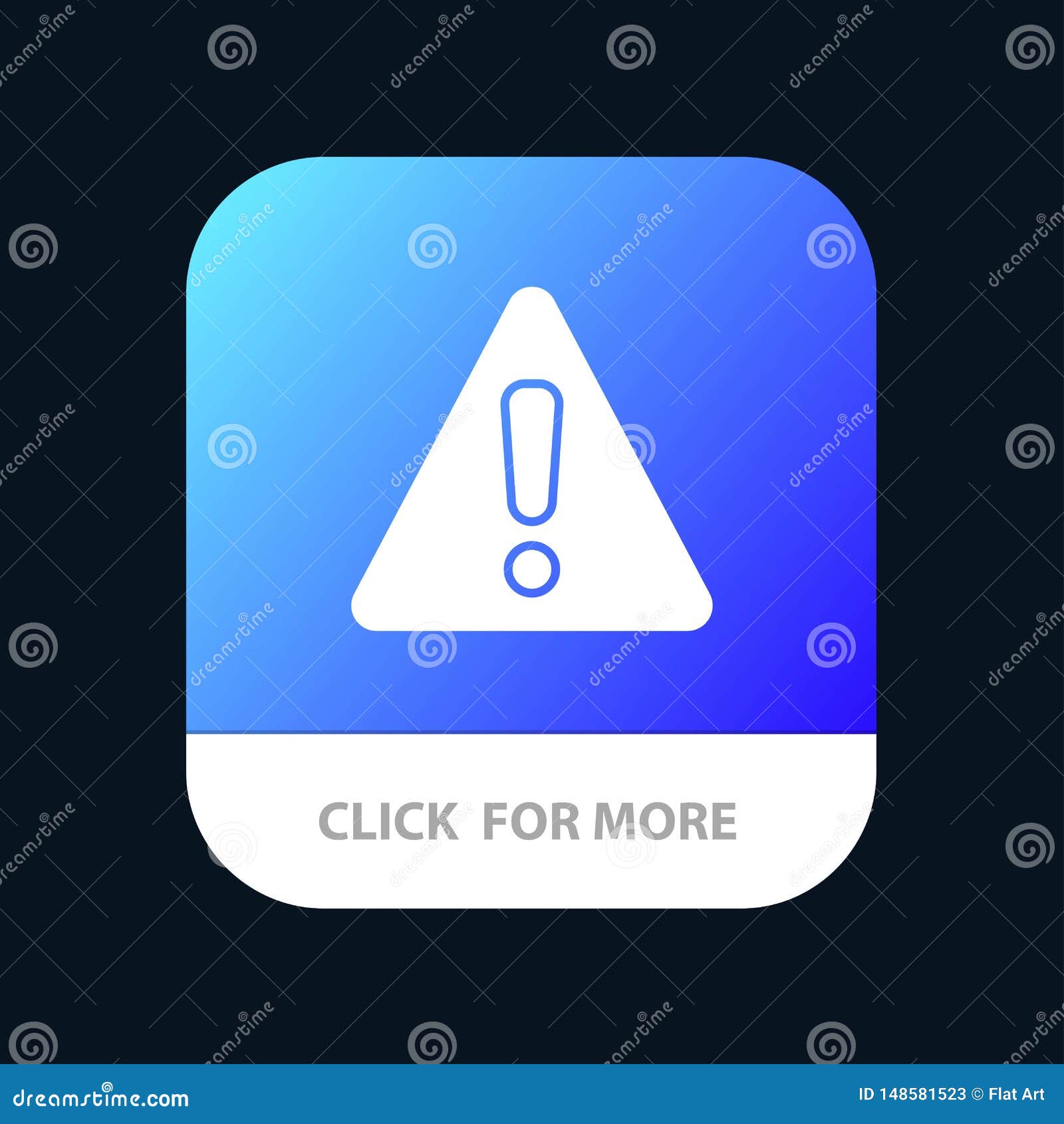 Alert, Danger, Warning, Sign Mobile App Button. Android and IOS Glyph ...