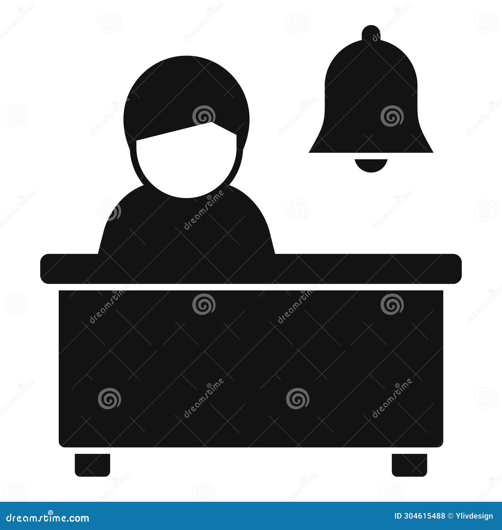 Alert Desktop Work Icon Simple Vector. Asleep Worker Stock Illustration ...