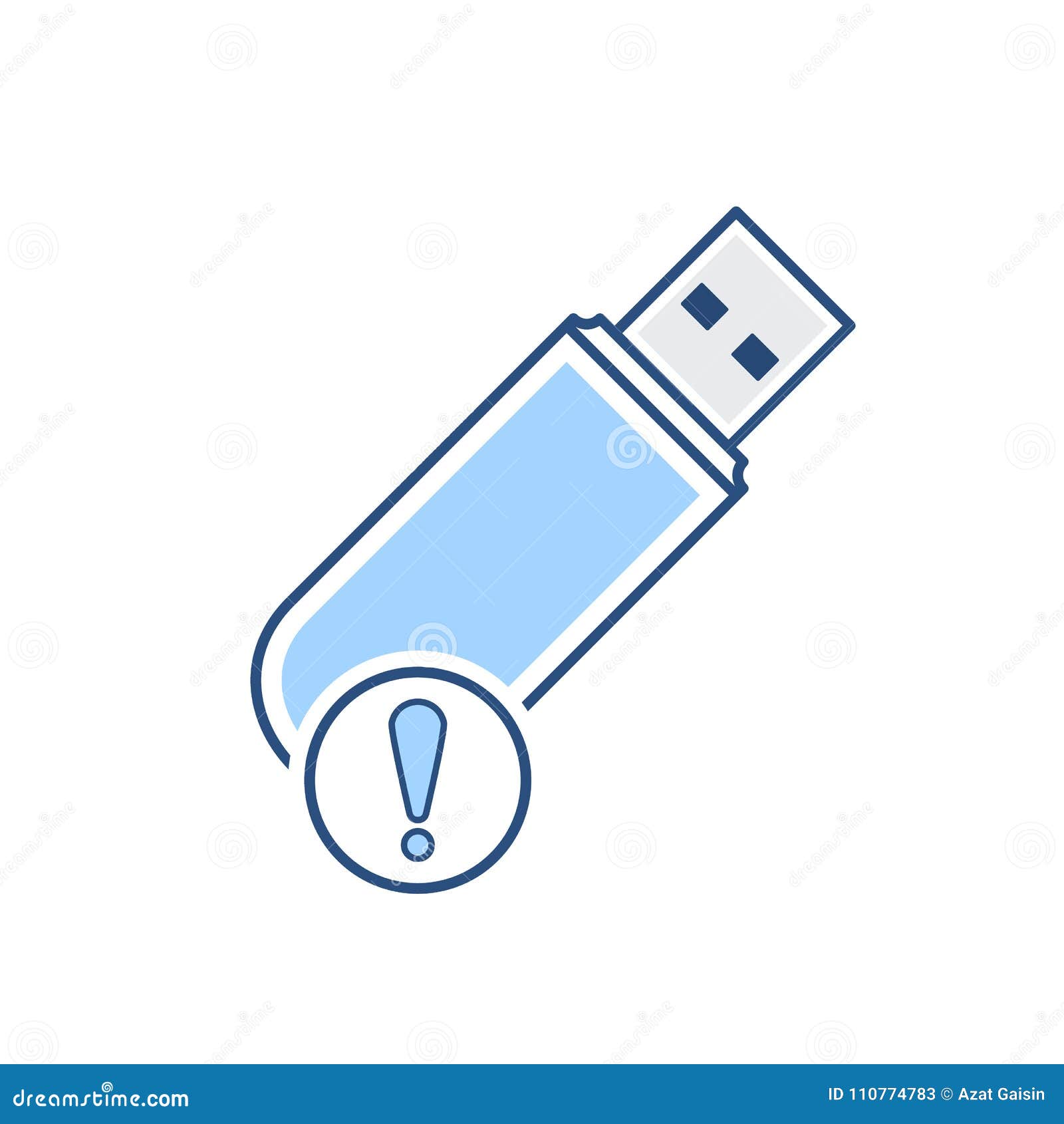 Alert Disk Drive Flash Storage Usb Icon Stock Vector - Illustration of ...