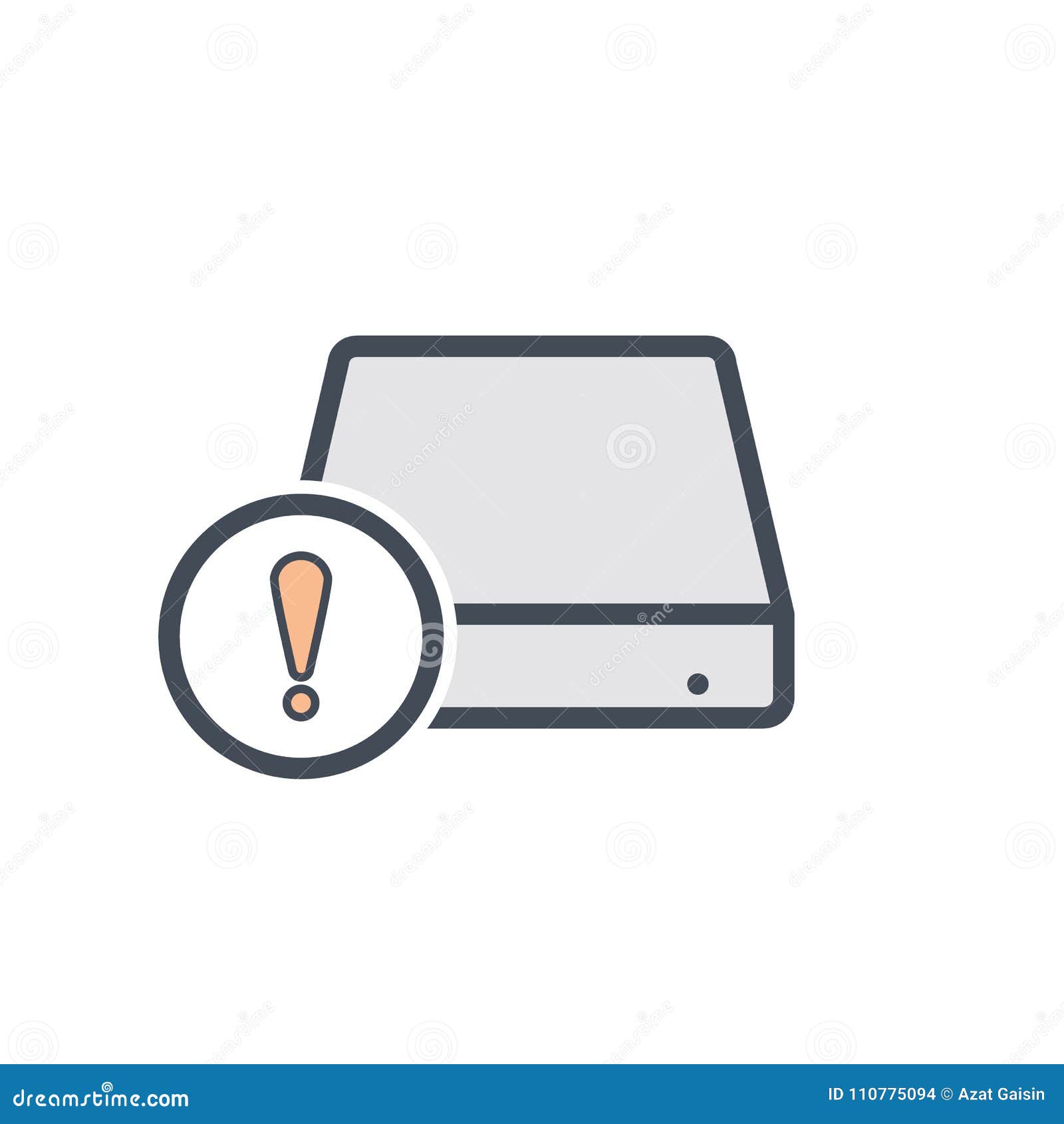 Alert Disk Drive Hard Storage Icon Stock Vector - Illustration of ...