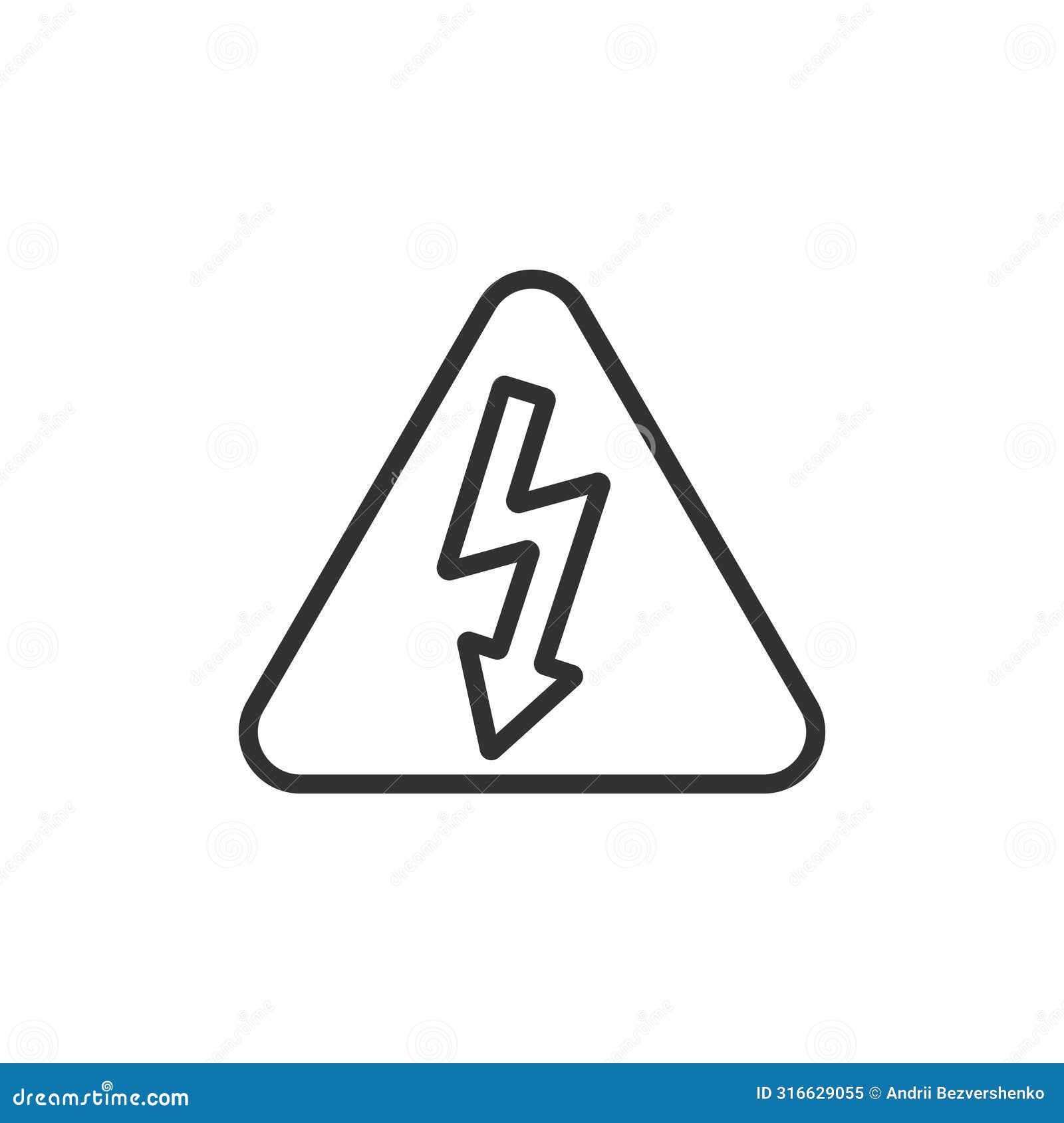 Alert Electrical, in Line Design. Alert, Warning, Electrical, Hazard ...