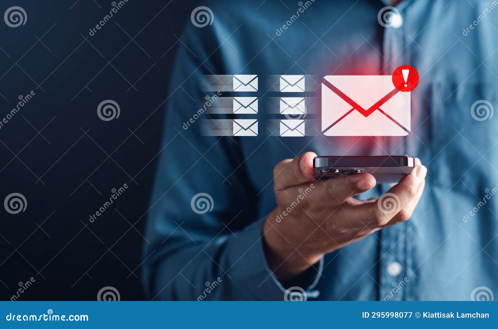 Alert Email Inbox and Spam Virus with Warning Caution for Notification ...