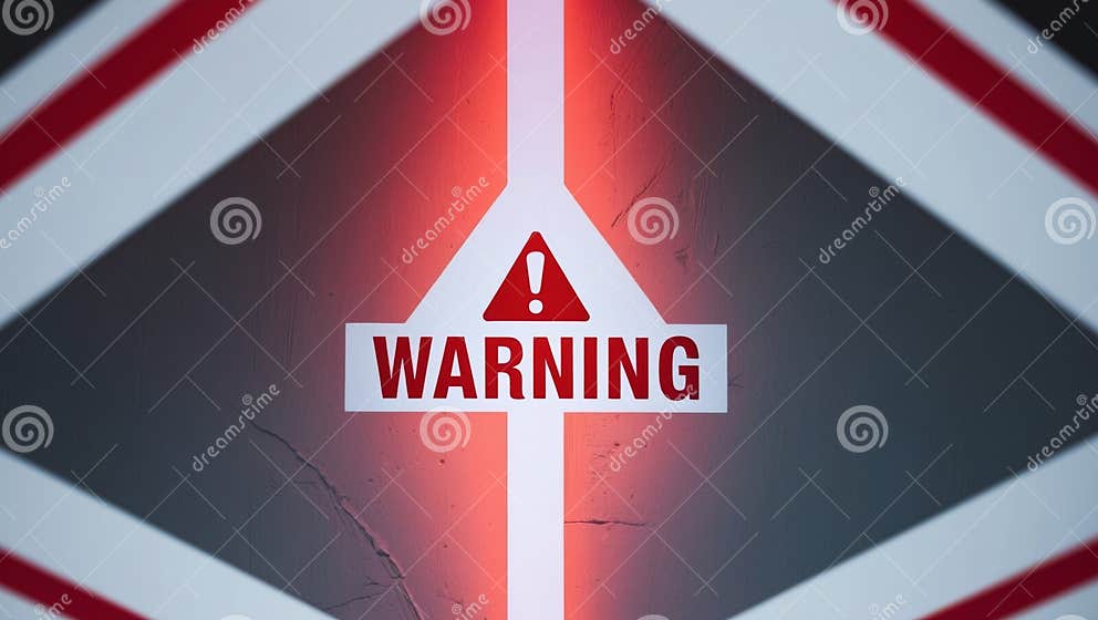 An Alert Graphic with a Closeup View of a Hazardous Background. Stock ...