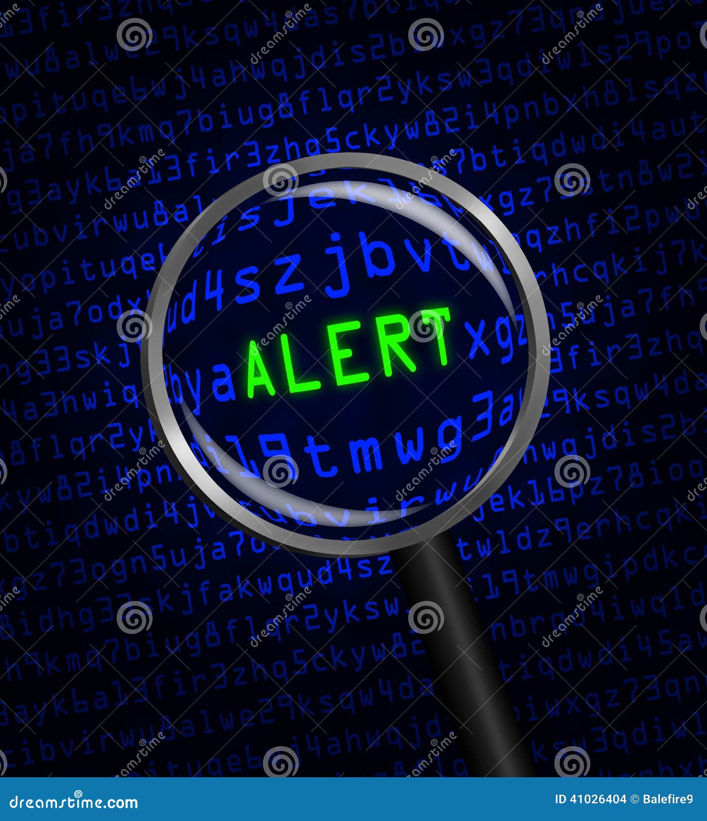 ALERT in Green Revealed in Blue Computer Machine Code Stock ...