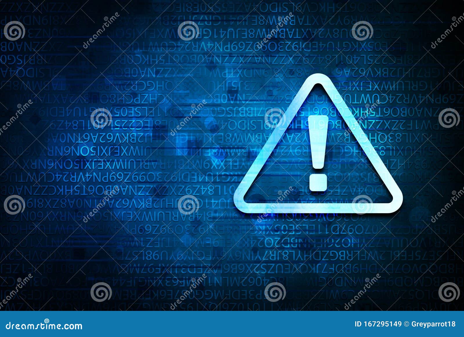 Alert Icon Abstract Blue Background Illustration Design Stock ...