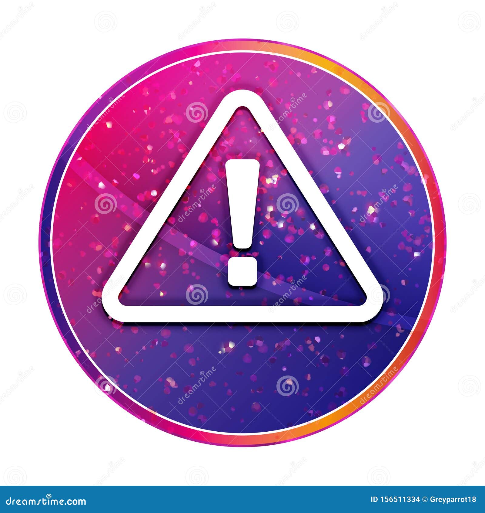 Alert Icon Creative Trendy Colorful Round Button Illustration Stock ...