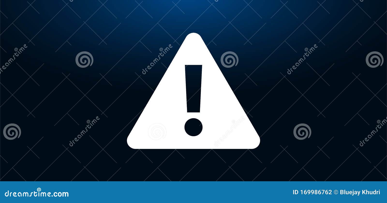Alert Icon Crystal Blue Banner Background Stock Illustration ...