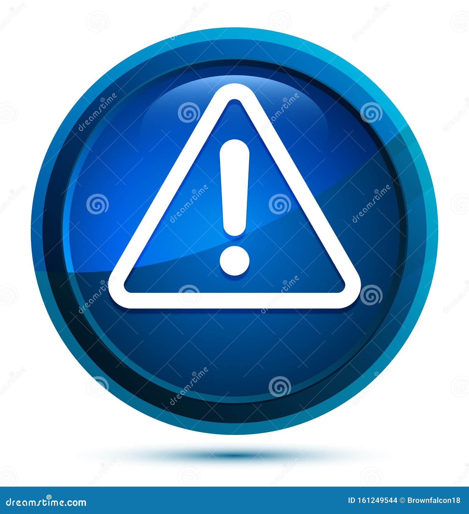Alert Icon Elegant Blue Round Button Illustration Stock Vector ...