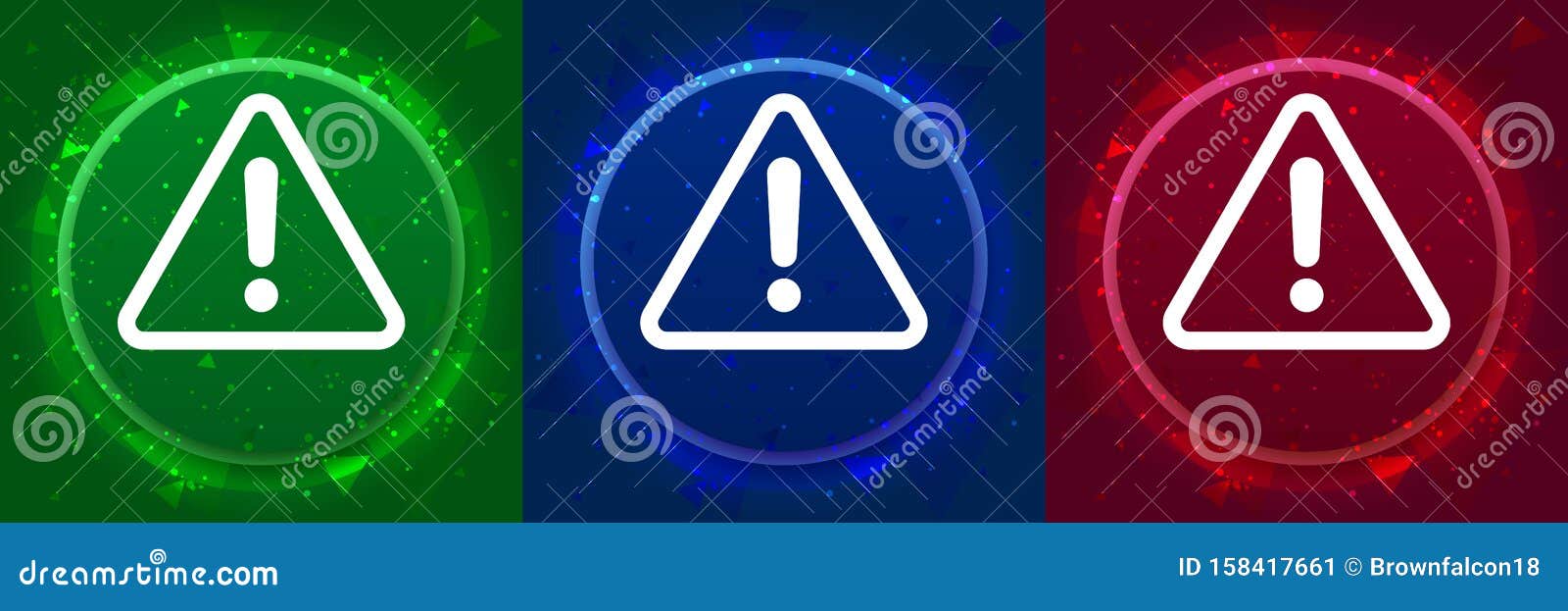 Alert Icon Elegant Modern Design Abstract Buttons Set Illustration ...