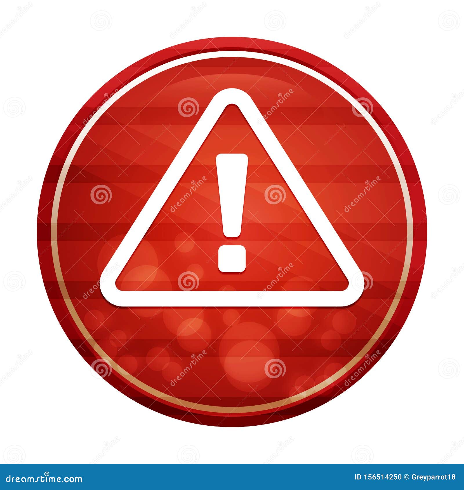 Alert Icon Realistic Diagonal Motion Red Round Button Illustration ...